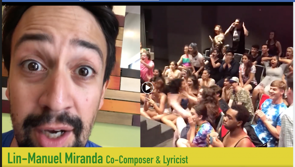 When Lin-Manuel Miranda wishes your musical a happy closing, you know ...